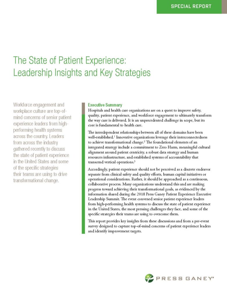 The State of Patient Experience - Insights and Key Strategies